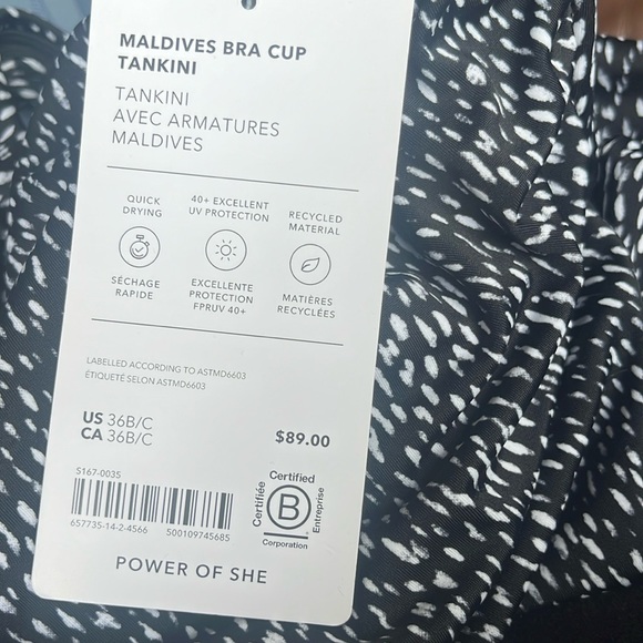 Athleta | Swim | Nwtathleta Maldives Bra Cup Tankini Size 36bc | Poshmark